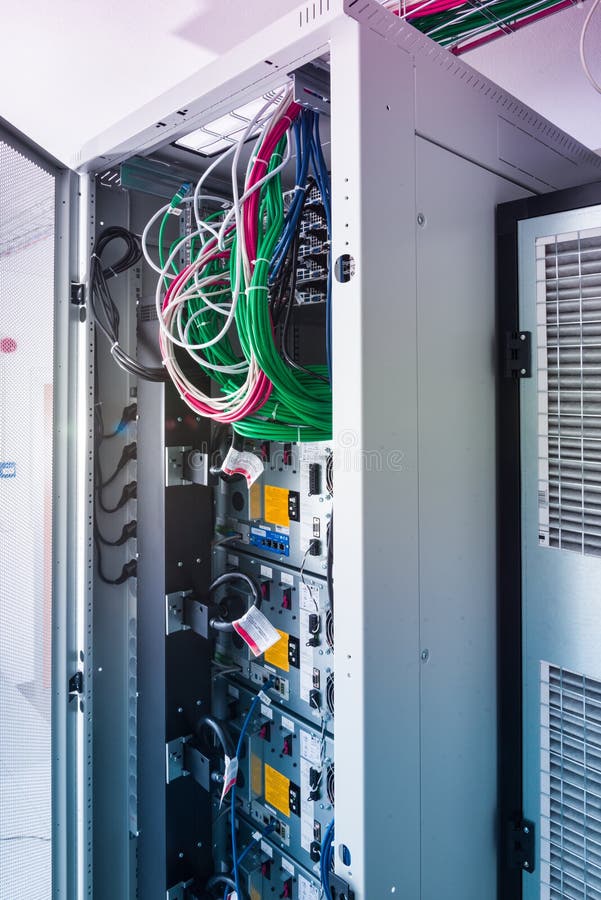 Server Room with Racks in Internet Data Center Stock Photo - Image of ...
