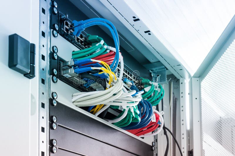 Server Room with Racks in Internet Data Center Stock Photo - Image of ...
