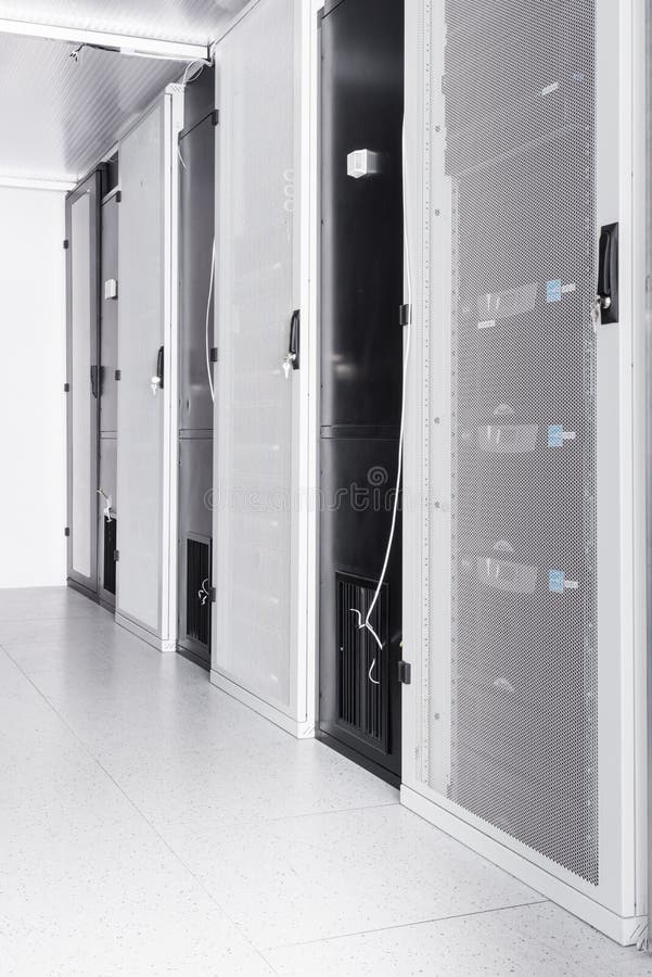 Server Room with Racks in Internet Data Center Stock Image - Image of ...