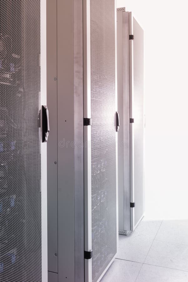 Server Room with Racks in Internet Data Center Stock Image - Image of ...