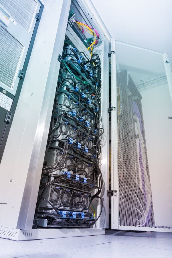 Server Room with Racks in Internet Data Center Stock Photo - Image of ...