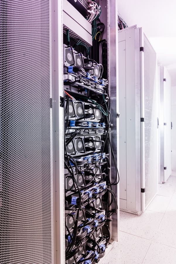 Server Room with Racks in Internet Data Center Stock Photo - Image of ...