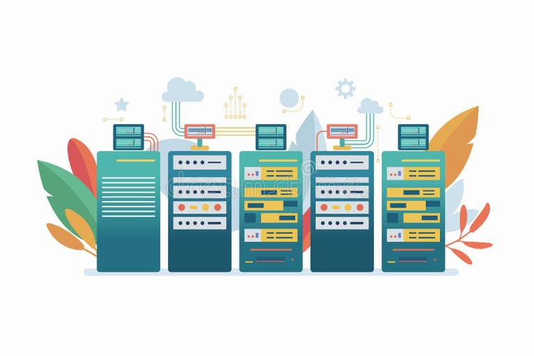 White Data Center Room Stock Illustrations 3 028 White Data Center