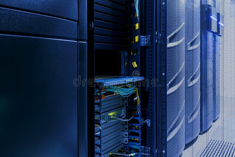 Server Room Rows Modern Mainframes Stock Photos - Free & Royalty-Free ...