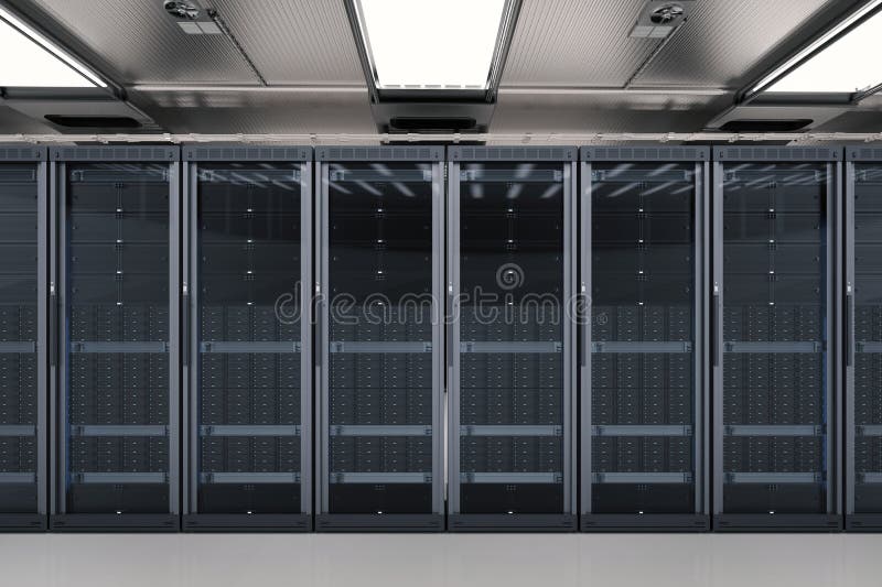 Server Room or Server Computers Stock Illustration - Illustration of ...