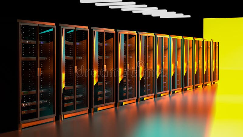 Server Room. Server Data Center. Backup, Mining, Hosting, Mainframe ...