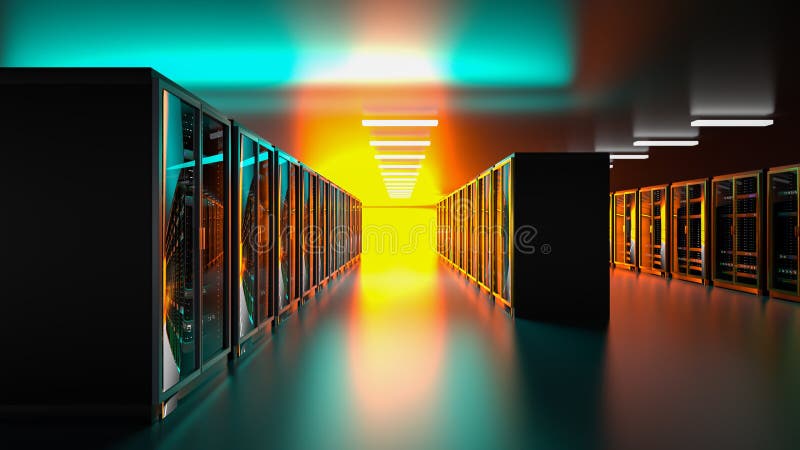 Server Room. Server Data Center. Backup, Mining, Hosting, Mainframe ...