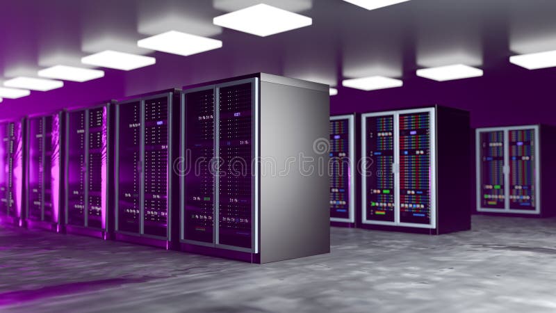 Server Room. Server Data Center. Backup, Mining, Hosting, Mainframe ...