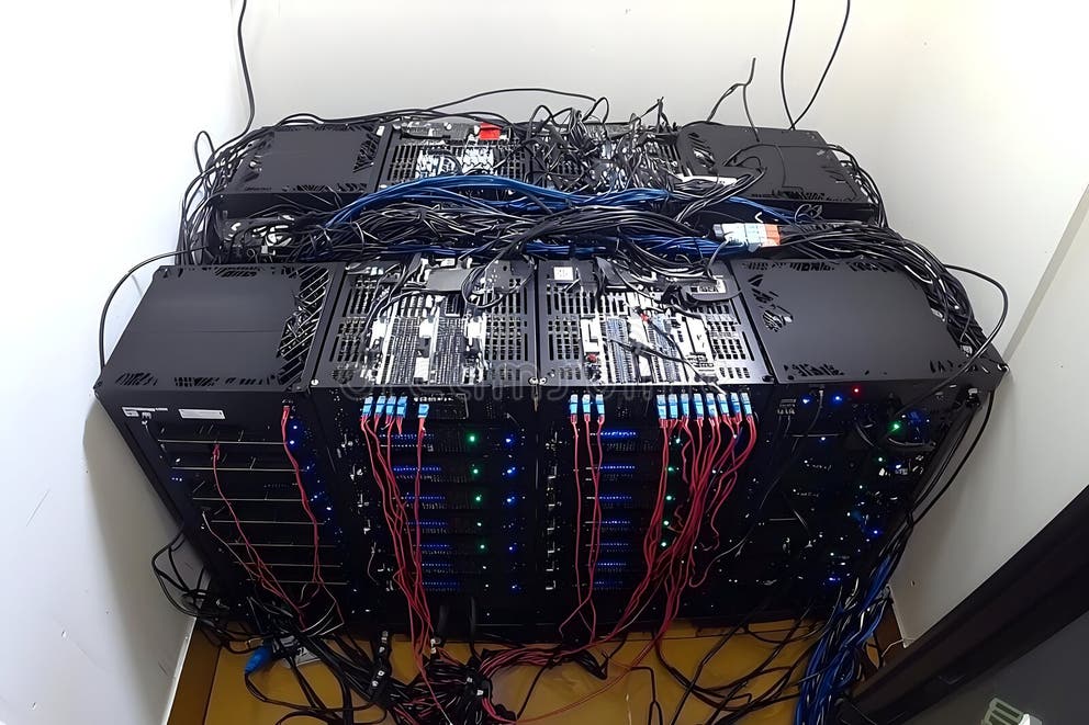 Server Room, Tangled Cables, Data Center, Technology Infrastructure, it ...