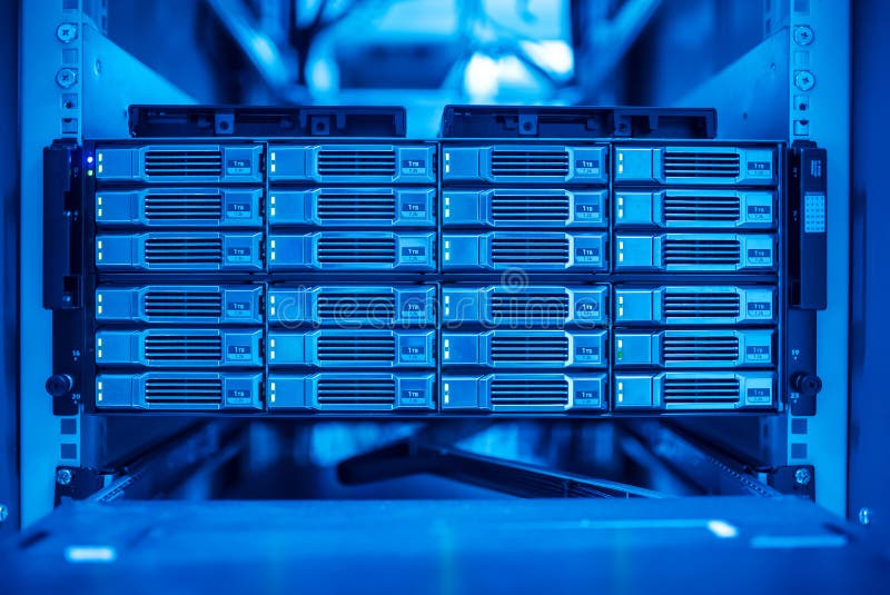 The Server Room Tells the Computer Server that is Working Continuously ...