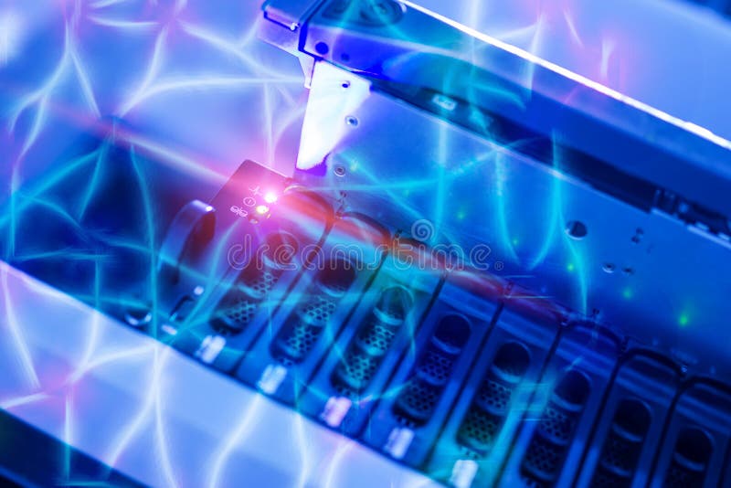 The Server Room Tells the Computer Server that is Working Continuously ...