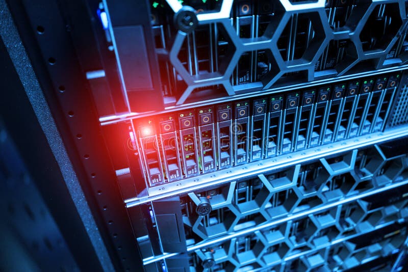 The Server Room Tells the Computer Server that is Working Continuously ...