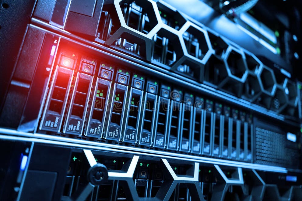 The Server Room Tells the Computer Server that is Working Continuously ...