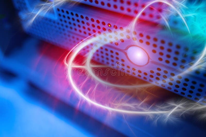 The Server Room Tells the Computer Server that is Working Continuously ...