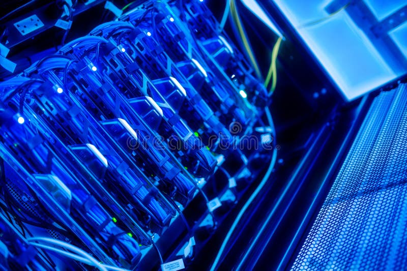 The Server Room Tells the Computer Server that is Working Continuously ...