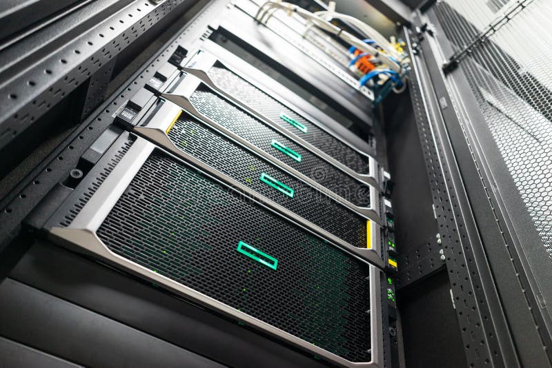 The Server Room Tells the Computer Server that is Working Continuously ...