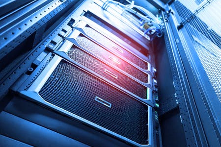 The Server Room Tells the Computer Server that is Working Continuously ...