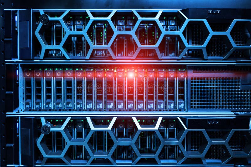 The Server Room Tells the Computer Server that is Working Continuously ...