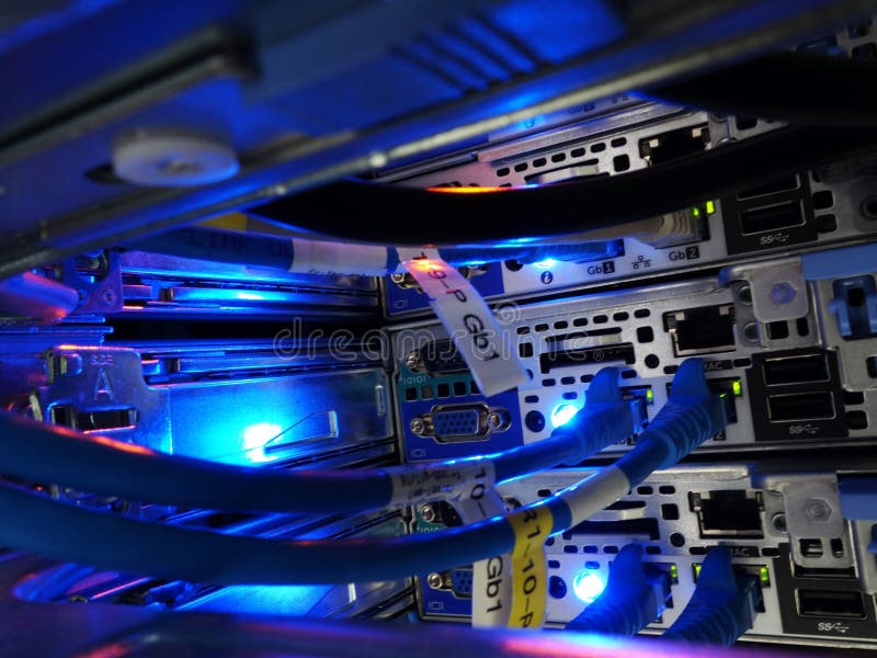 The Server Room Tells the Computer Server that is Working Continuously ...