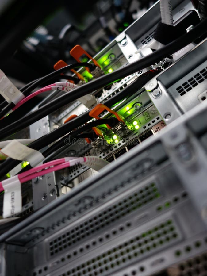 The Server Room Tells the Computer Server that is Working Continuously ...