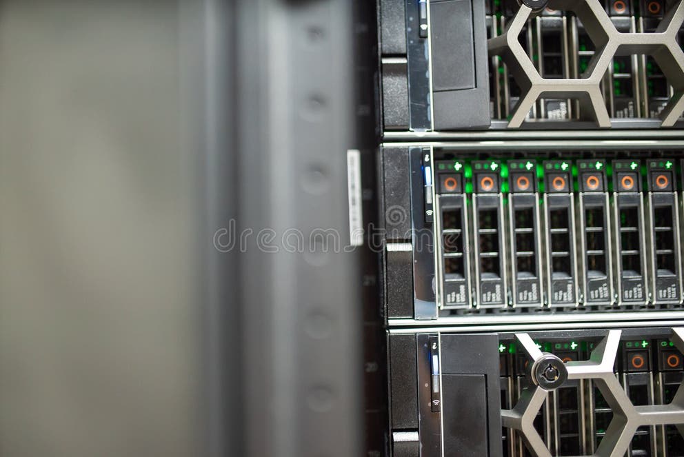 The Server Room Tells the Computer Server that is Working Continuously ...