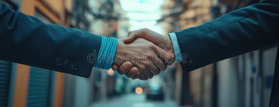 In a Server Room, Two Men are Engaging in a Handshake Gesture Stock ...