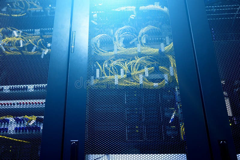 Server Room. Web Internet and Network Telecommunication Technology, Big ...