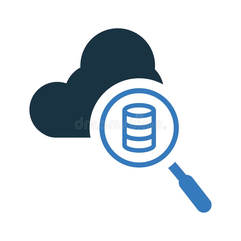 Server, Search Database Icon. Simple Editable Vector Graphics Stock ...