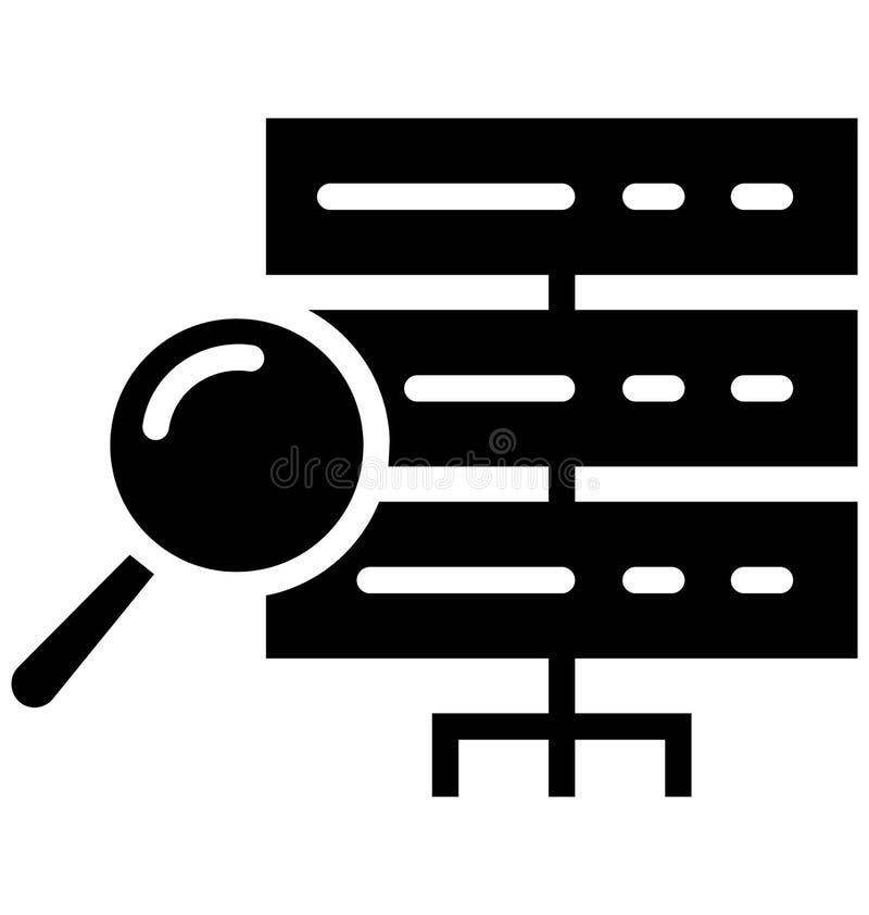 Server Search Isolated Vector Icon that Can Be Easily Modified or ...