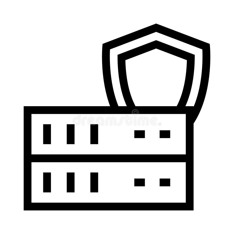 Server Security Vector Line Icon Stock Vector - Illustration of ... Server Security Vector Line Icon Stock Vector - Illustration of ...