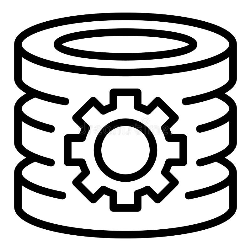 Check Server File Folder Icon, Outline Style Stock Vector ...