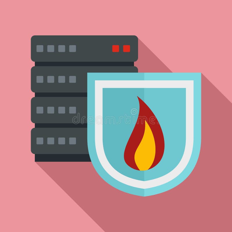 Server Firewall Icon, Simple Style Stock Vector - Illustration of ...