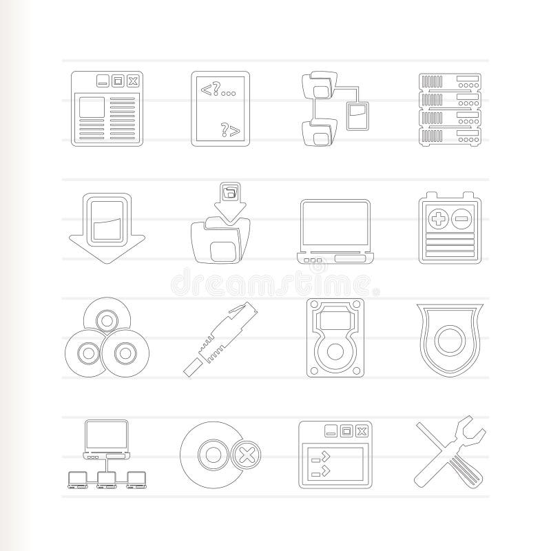 Server Side Computer icons stock vector. Illustration of folder - 15068409