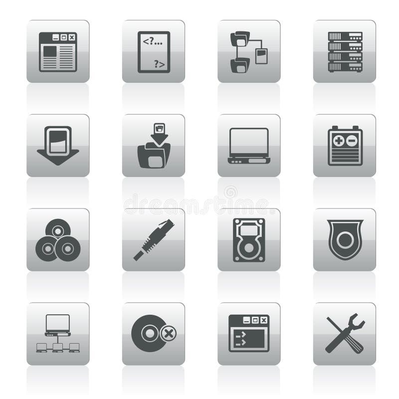 Server Side Computer icons stock vector. Illustration of protocol ...