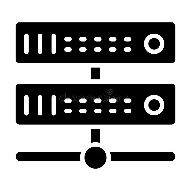 Server Solid Icon. Hardware Vector Illustration Isolated on White Stock ...