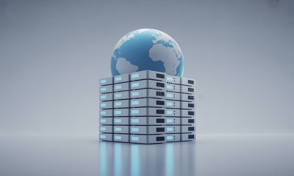 Global Server Network stock illustration. Illustration of cloud - 386920243