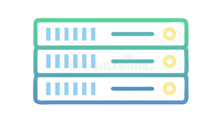 Server Stack Icon, Data Center and Cloud Computing. Vector Design ...