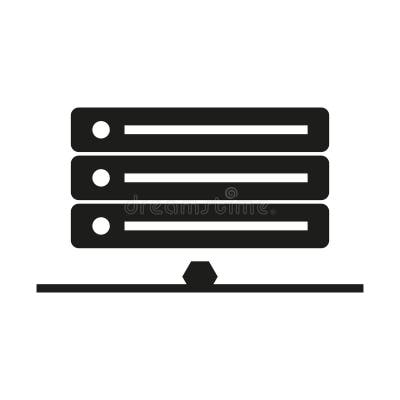 Server Stack Icon. Data Storage Symbol. Database Network Illustration ...