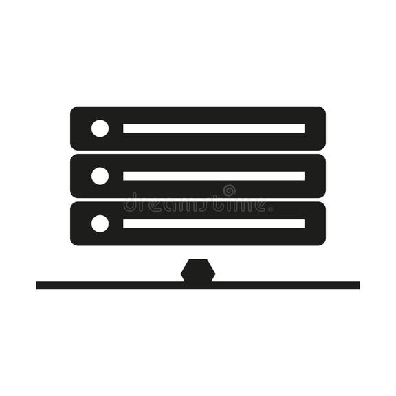 Server Stack Icon. Data Storage Symbol. Database Network Illustration ...