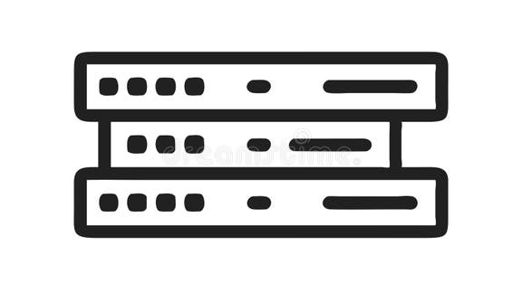 Server Stacks, Symbolizing Data Management, Network Infrastructure, and Cloud Computing, Vector ...