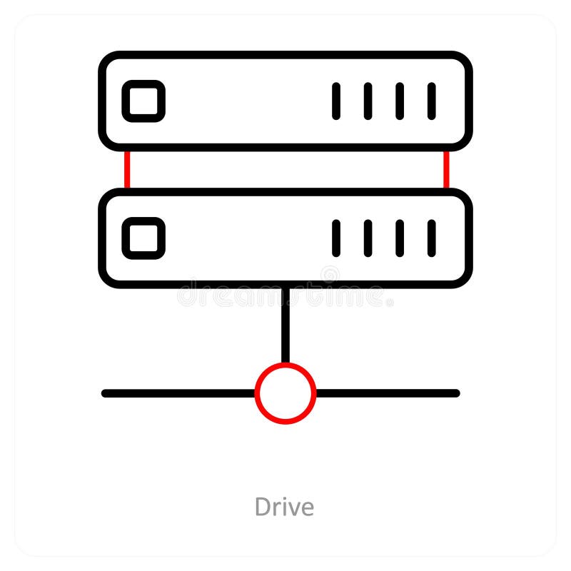 Server and Storage Icon Concept Stock Illustration - Illustration of ...