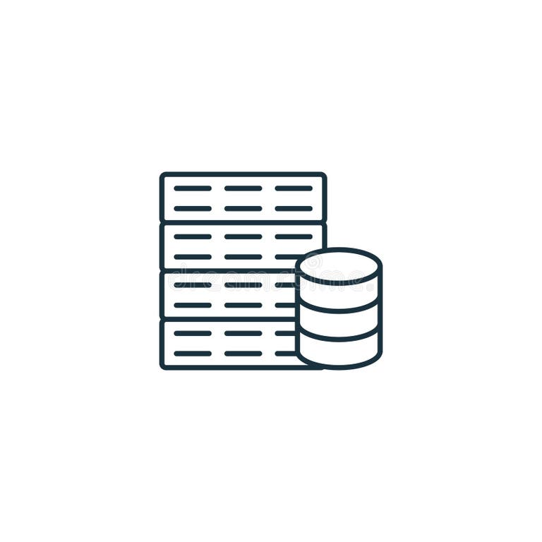 Server Storage Icon. Monochrome Simple Sign from Data Analytics ...