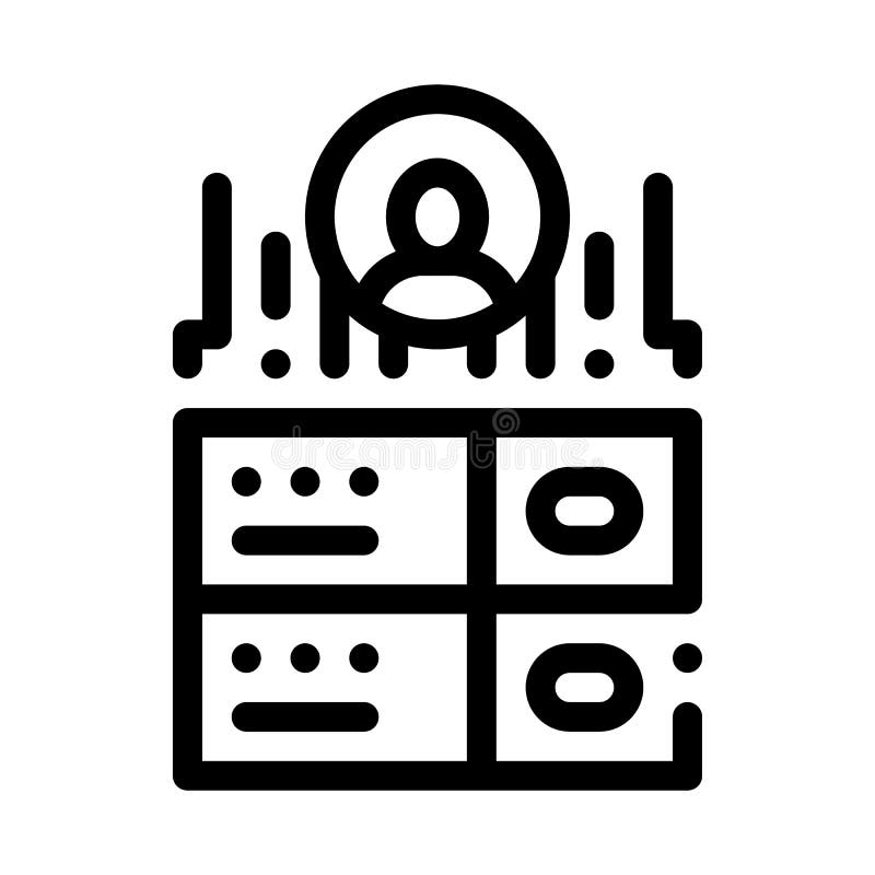 Server Storage Identity Line Icon Vector Illustration Stock Vector ...