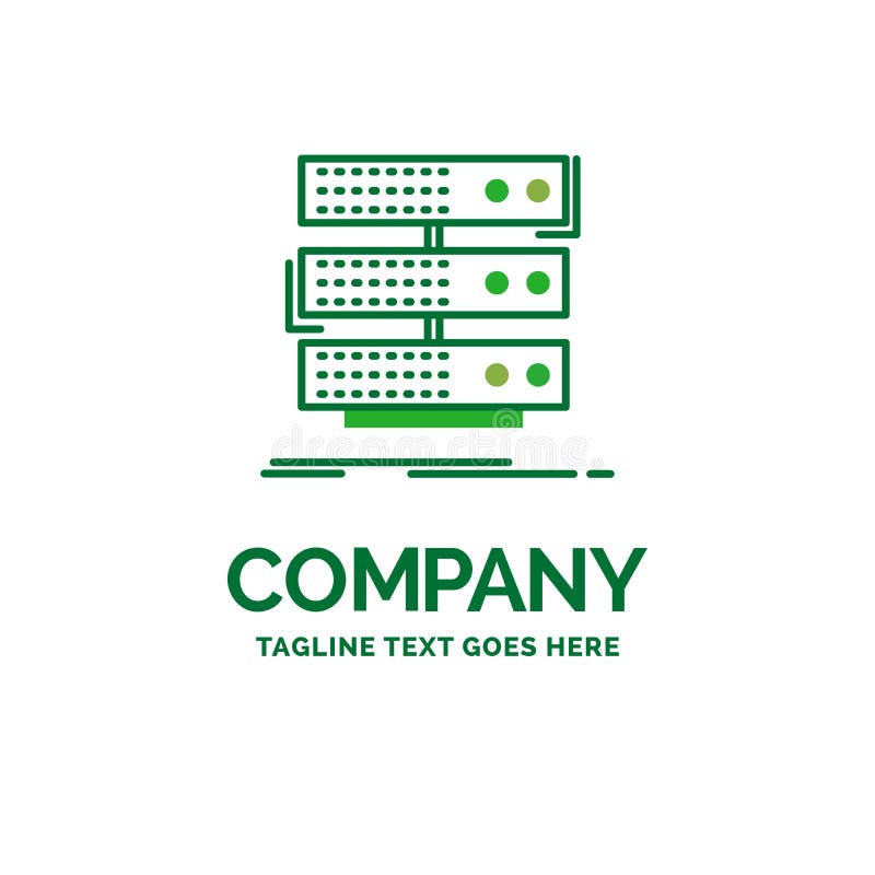 Server, Storage, Rack, Database, Data Flat Business Logo Templat Stock ...