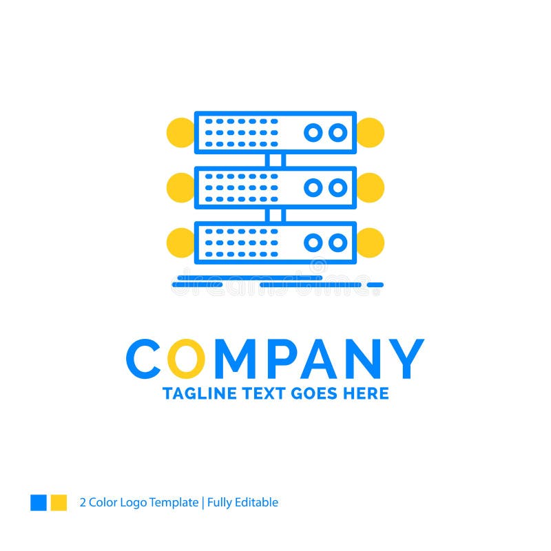 Server, Structure, Rack, Database, Data Blue Yellow Business Log Stock ...