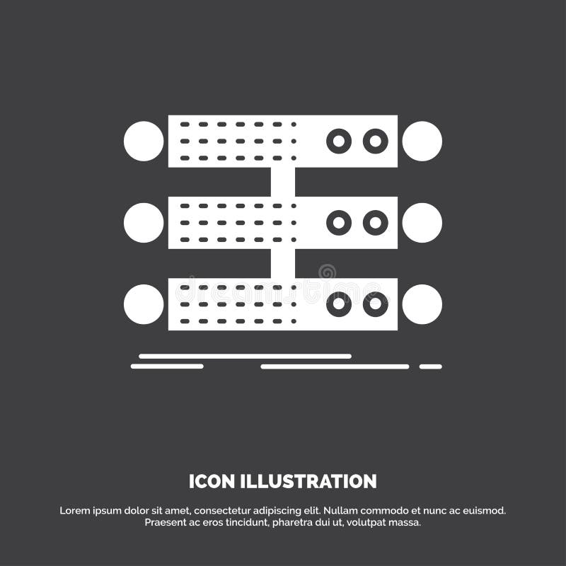 Server Structure Rack Database Data Icon Glyph Vector Symbol For Ui And Ux Website Or