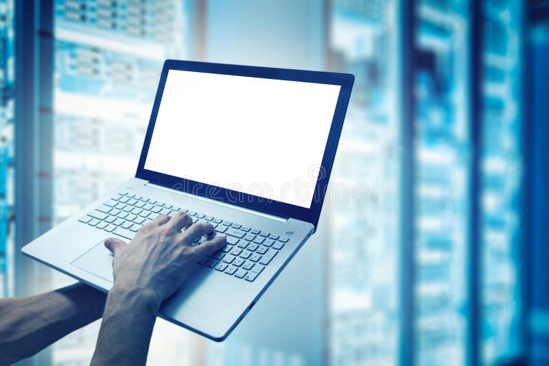 Server Support and Maintenance - Network Engineer Working on Laptop in ...