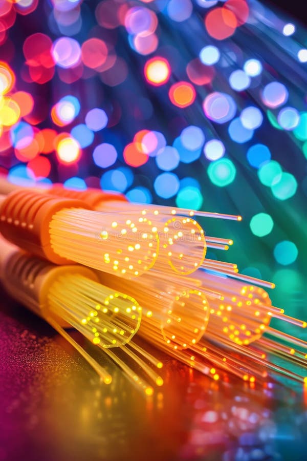 Server Switch Linked To Local Area Network through Fiber Optic Cable ...