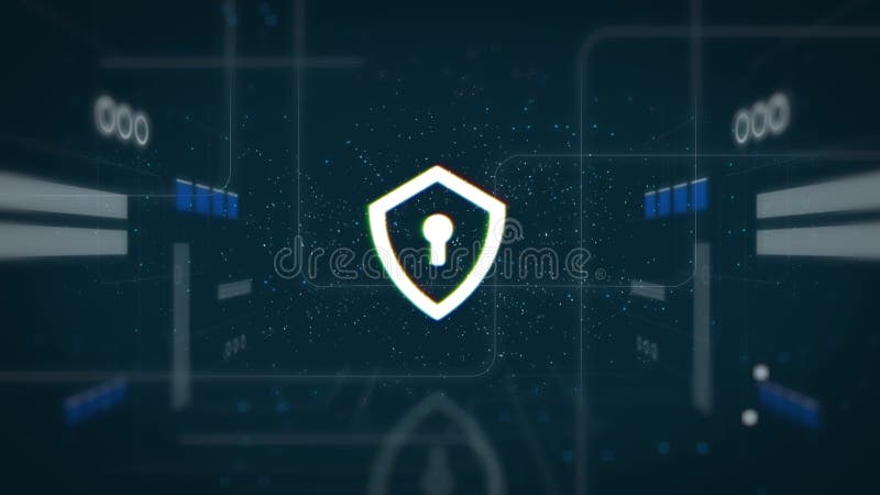 Server, Tech and Process of Cybersecurity, Lock and Overlay of Interface, Programming and System ...