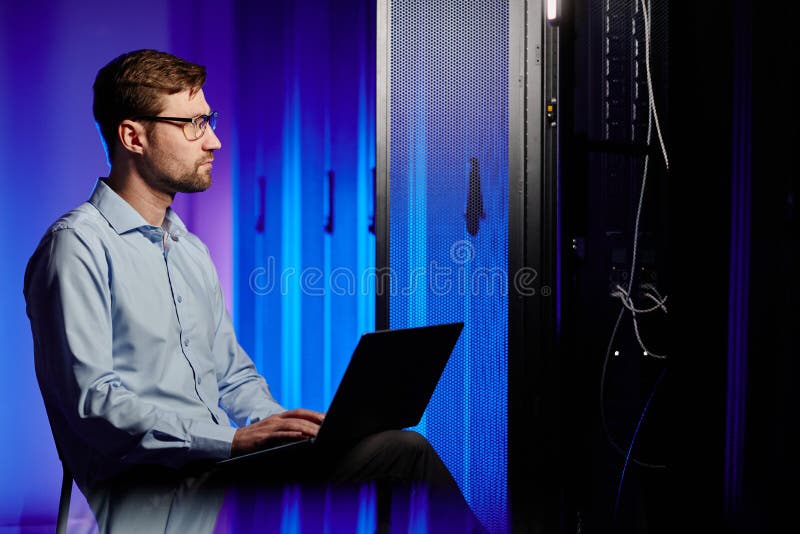 Server Technician Working stock image. Image of system - 250347049